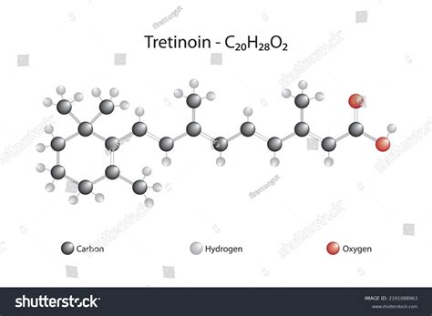 Molecular Formula Chemical Structure Tretinoin เวกเตอร์สต็อก ปลอดค่า