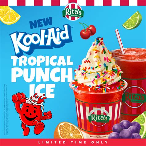Ritas Italian Ice And Frozen Custard Introduces New Kool Aid Tropical Punch Flavor Resetera