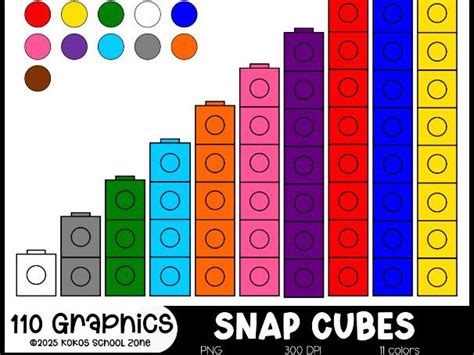 Snap Cubes Clip Art Linking Snap Cube Counting Teaching Resources