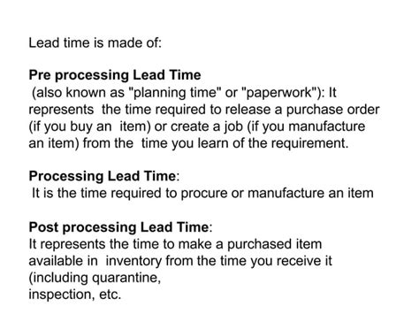 Eoq Lead Time Pptx