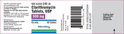 Clarithromycin Package Insert Prescribing Information