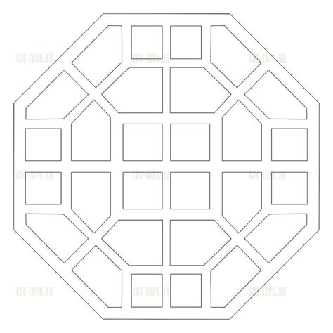 Decorative Lattice Geometry Model V Nscre 0378 Eps Dxf Cdr 2d