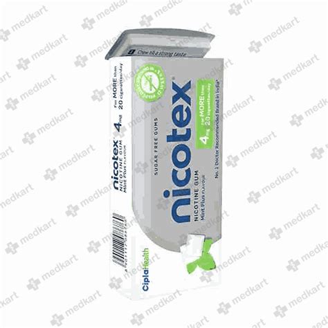 Nicotex 4mg Tablet 29s Price Composition And Generic Alternatives