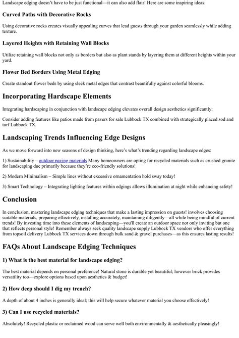Ppt Landscape Edging Techniques That Make A Lasting Impression On