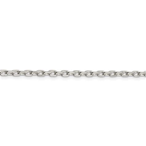 Sterling Silver 325mm Beveled Oval Cable Chain Unclaimed Diamonds