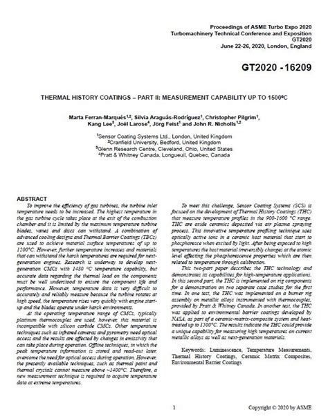 Sensor Coating Systems Scs Limited On Linkedin Asme Turboexpo23