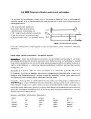 Bracket Optimization Project Description Pdf Fall FEA Project Bracket Analysis And