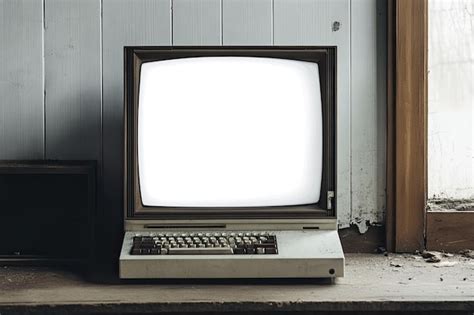 Old Computer Mock Up Design Premium Ai Generated Image