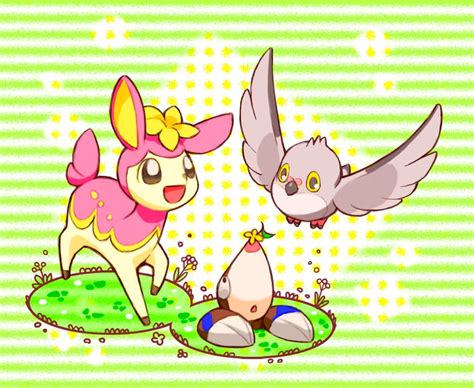 Pidove Deerling And Drilbur Pokemon Drawn By Betty0519 Danbooru