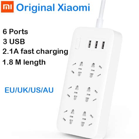 Original Xiaomi Mi Smart Power Strip 6 Ports With Grandado