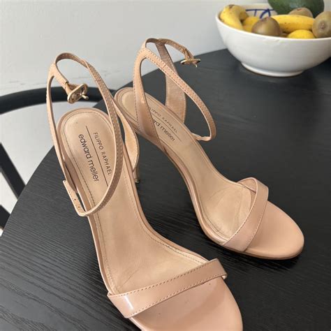 Edward Meller Nude Heels Size 39 8 In Perfect Depop