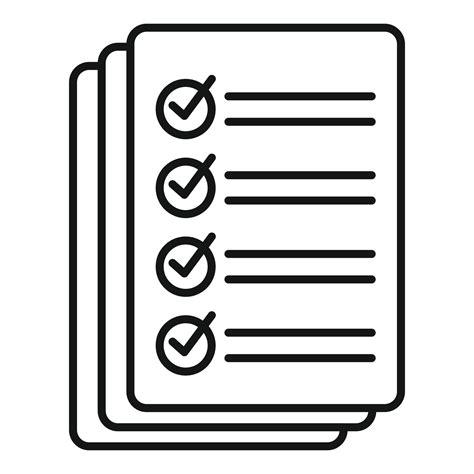 Document Test Icon Outline Vector Project Work 15158040 Vector Art At
