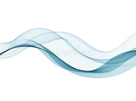 Blue Abstract Wave As A Design Element Presentation Template Banner For Advertising Eps