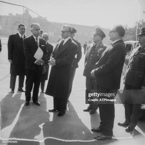Mohammad Reza Pahlavi Visiting Alborz High School In Tehran Iran