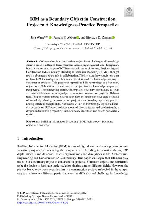 pdf bim as a boundary object in construction projects a knowledge as