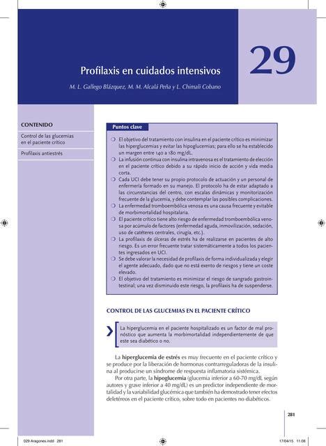 Profilaxis En Cuidados Intensivos Oscar Ramirez Udocz