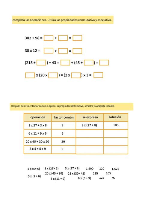 Propiedades Sum Free Interactive Worksheets 394905