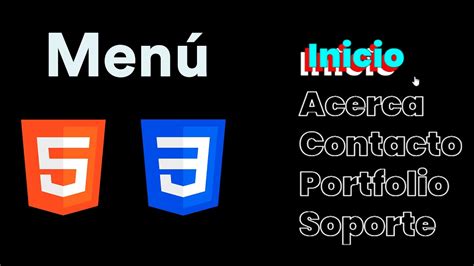 Como crear un MENÚ de NAVEGACIÓN con HTML y CSS YouTube