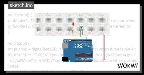 Led With Button Wokwi Esp32 Stm32 Arduino Simulator