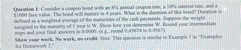 solved question 1 show work do not use excel consider a