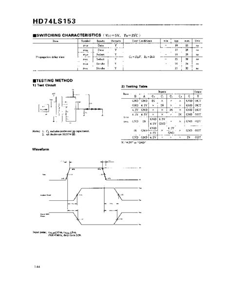 74ls153 Datasheet26 Pages Hitachi Dual 4 Line To 1 Line Data