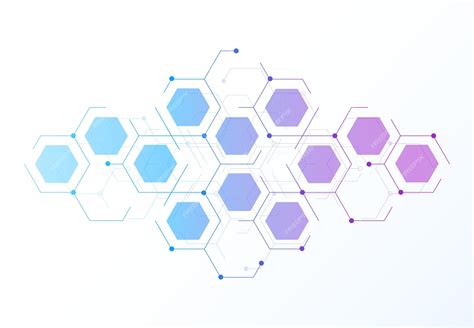 Premium Vector Abstract Hexagonal Molecular Structures In Technology