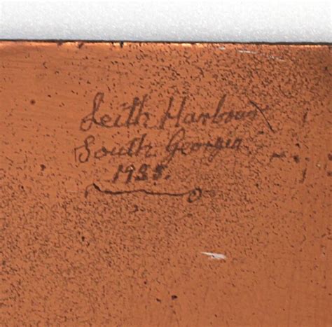 Etched Copper Plate South Georgia Museum