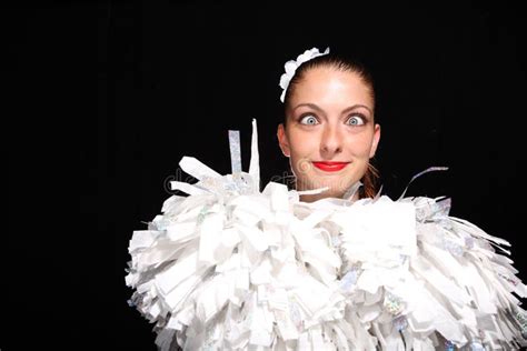 Pom Pom Girl Stock Image Image Of Eyes Blue Young 33820793