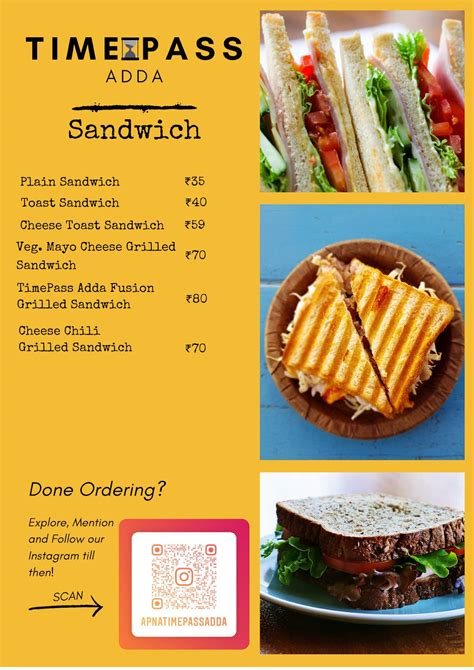Menu At Time Pass Cafe And Restro Mumbai
