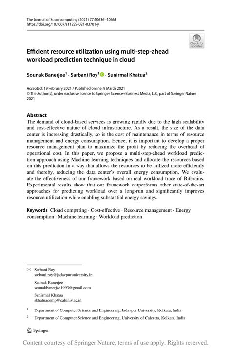 Efficient Resource Utilization Using Multi Step Ahead Workload Prediction Technique In Cloud