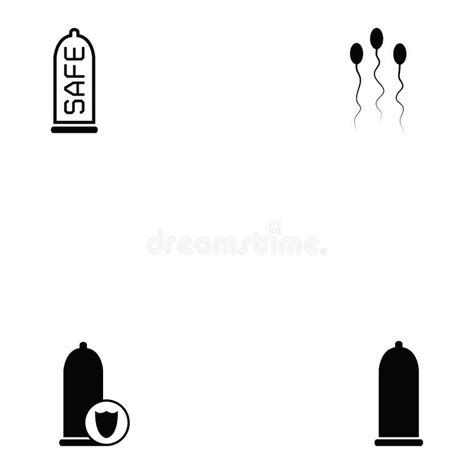 Safe Sex Icon Set Stock Vector Illustration Of Icon 107352178