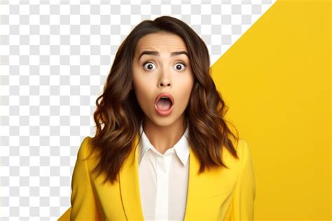 Premium Psd Shocked Expression Of Caucasian Woman