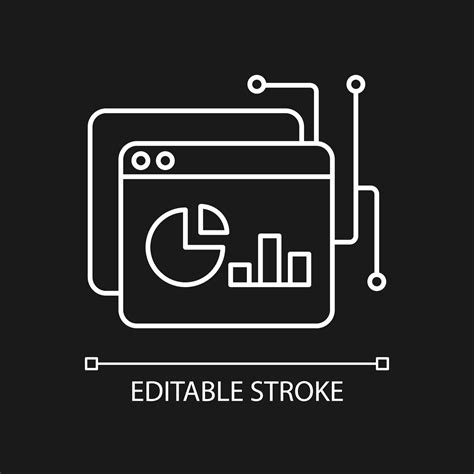 Data Intelligence Platform White Linear Icon For Dark Theme 3602858