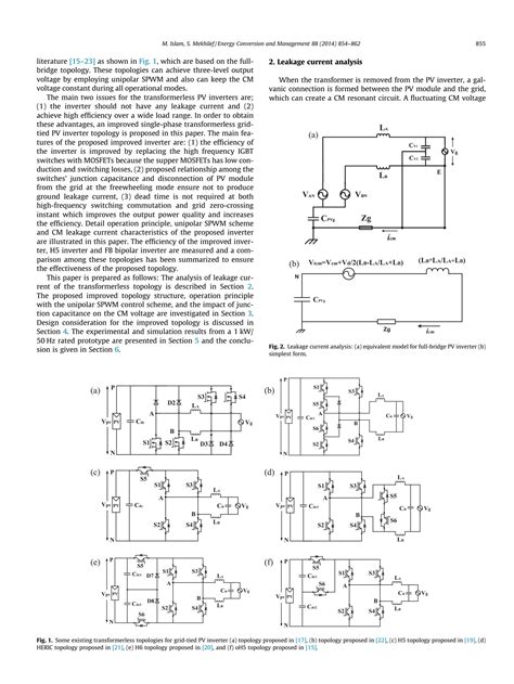 Solution 2014 324 An Improved Transformerless Grid Connected
