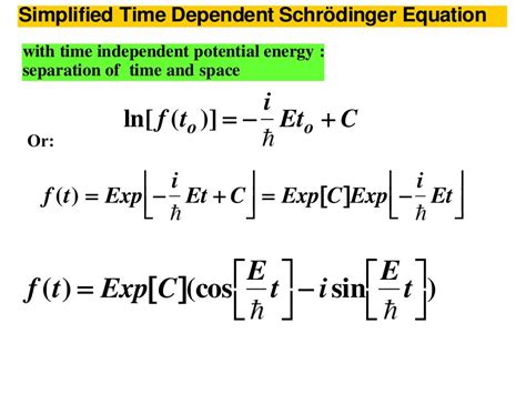 Ppt Lecture 3 The Time Dependent Schrödinger Equation Powerpoint