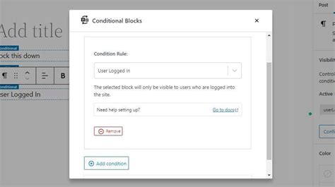 get started with conditional blocks free for wordpress