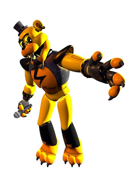 C4drender Glamrock Golden Freddy V2 By Blackroseswagz On Deviantart