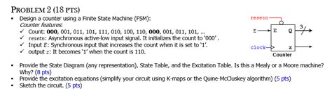 solved problem 2 18 pts design a counter using a finite