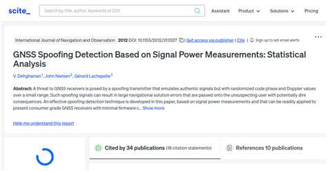 Gnss Spoofing Detection Based On Signal Power Measurements Statistical