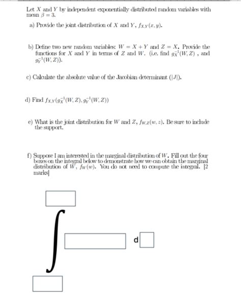 solved let x ﻿and y ﻿by independent exponentially