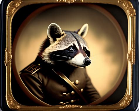 Lexica Tintype Action Shot Of A Raccoon Soldier Fighting In The Civil War