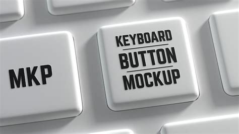 Design De Maquete De Botão De Teclado De Computador Psd Premium