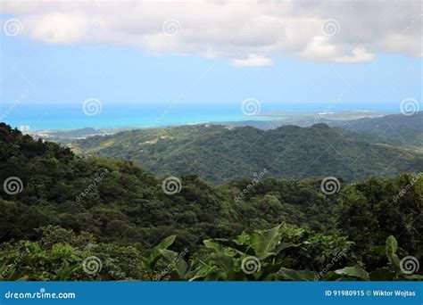 Het Landschap Van Puerto Rico Stock Afbeelding Image Of Oceaan