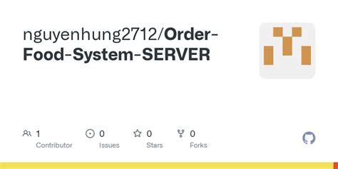 Github Nguyenhung Order Food System Server