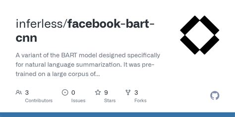 Github Inferless Facebook Bart Cnn A Variant Of The Bart Model Designed Specifically For