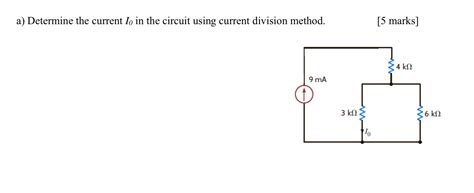 solved determine the current i0 in the circuit using current