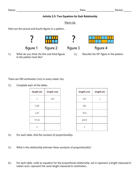 activity 2 5 two equations for each relationship pdf