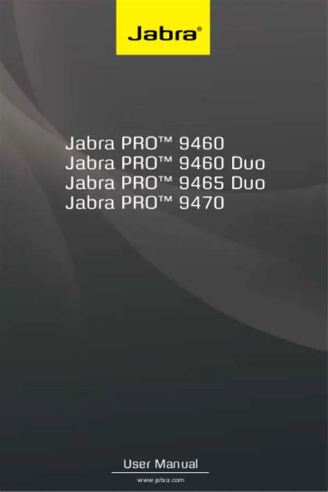 User Manual Jabra Pro English Pages