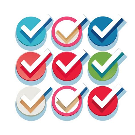 Checkmark Icon Checkmark Vector Set Checked Check Box Sign Approved