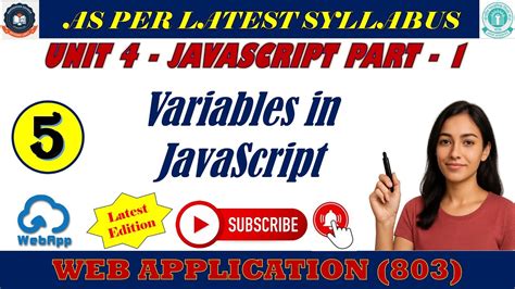 Chapter 4 Javascript Part 1 Javascript Variables Variables